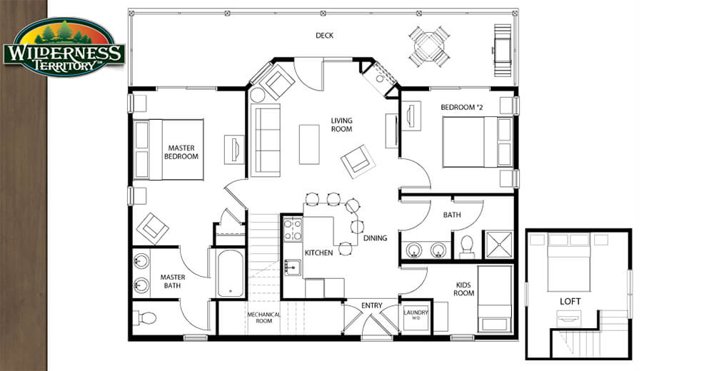 3 Bedroom Golf Course Cabin | Wilderness Resort Wisconsin Dells