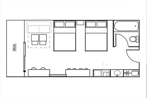 Double Queen Sofa | Wilderness Resort Wisconsin Dells